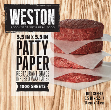 Weston Dry Waxed Patty Paper Sheets 5-1/2" Squares 1000 Sheets – Sports ...